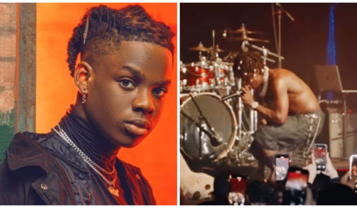 Fans Panic As Singer Rema Fakes Passing Out On Stage At UK Concert ...